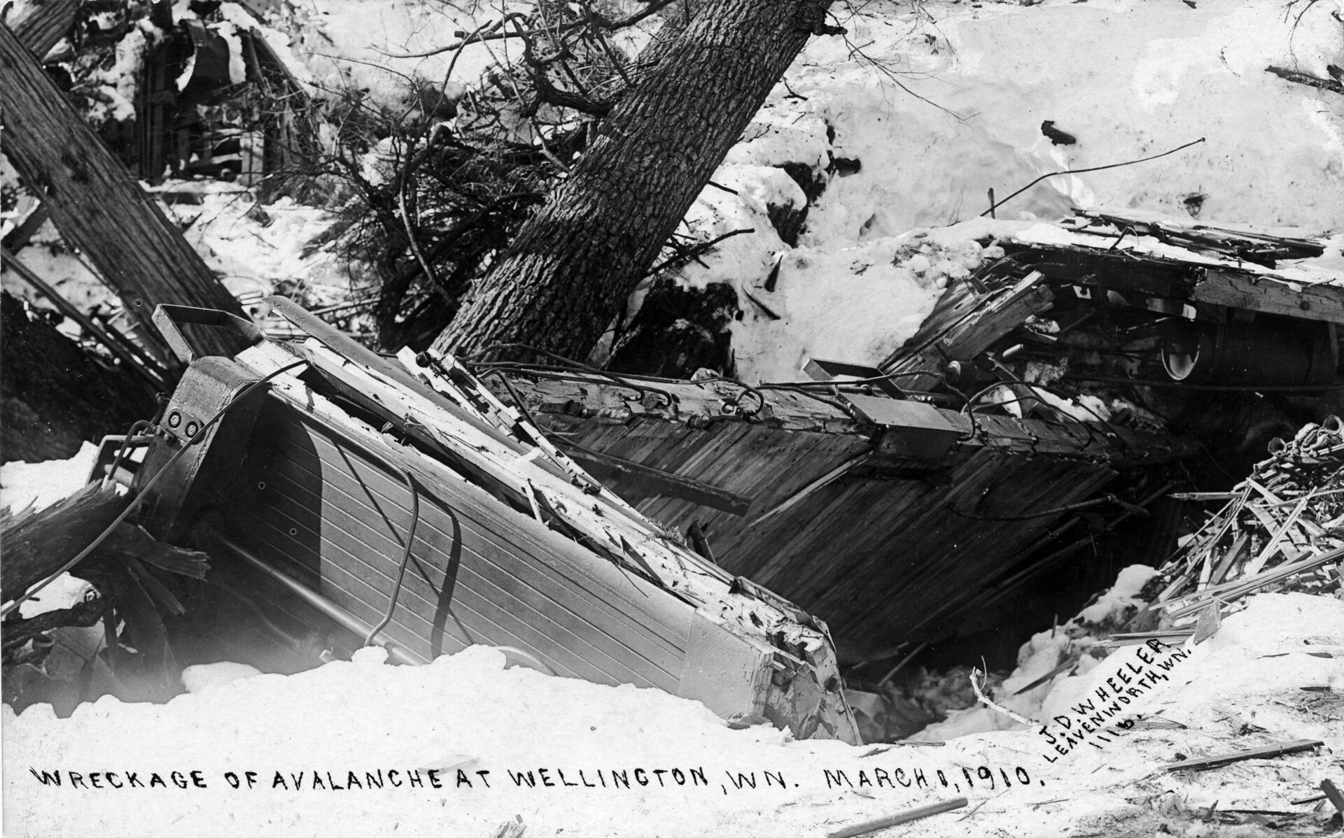 WHEN COAL WAS KING: Wreckage of Avalanche at Wellington, March 1, 1910 ...